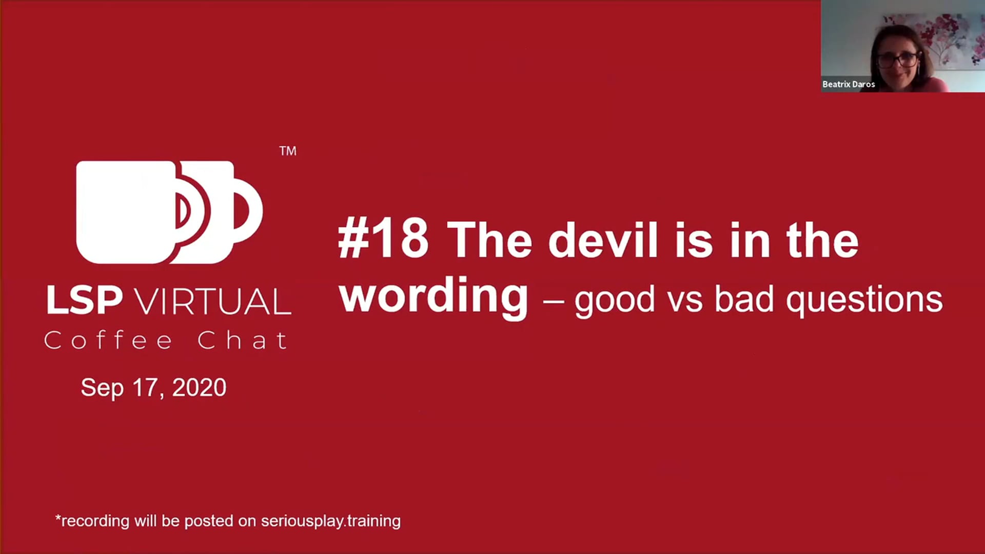 The Devil is in the Wording: Good vs Bad Questions - SeriousplayTraining